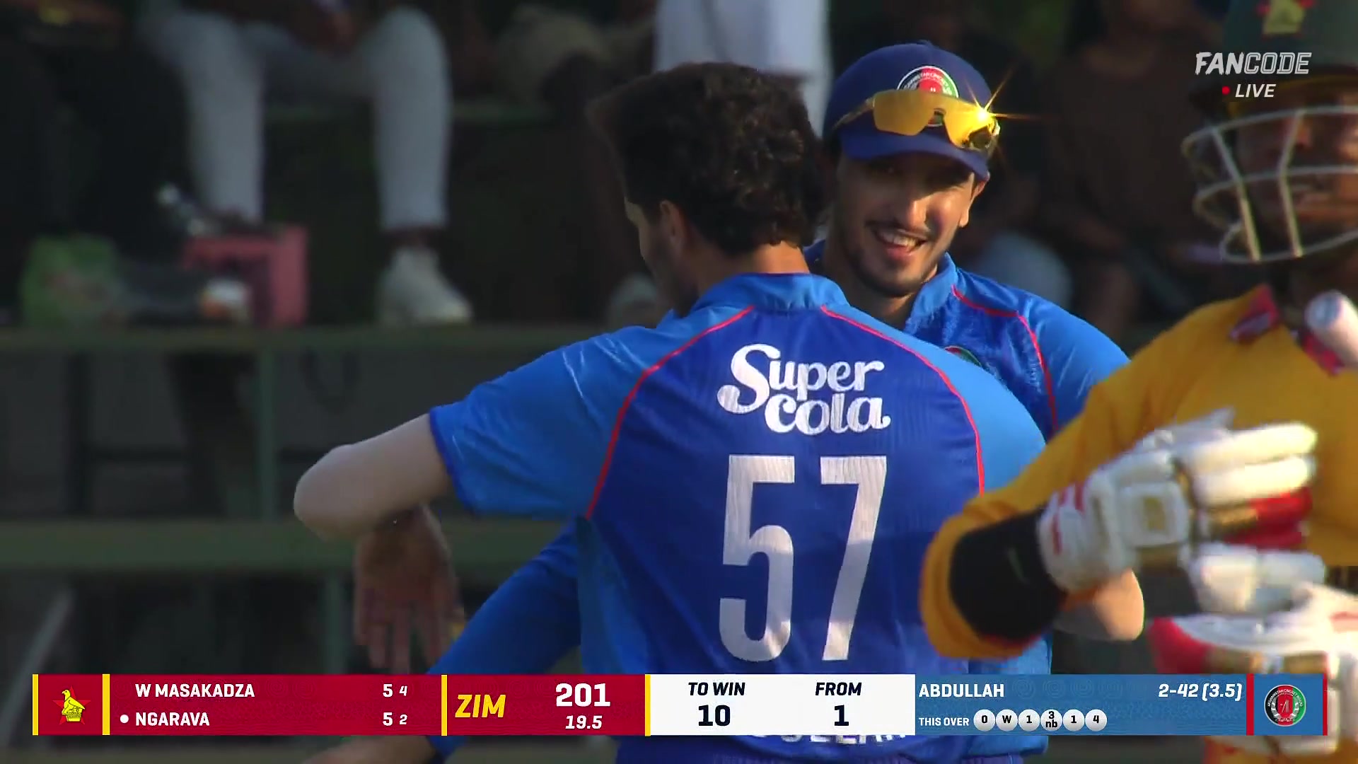 Wicket! Abdullah Ahmadzai Finishes The Job, Richard Ngarava Falls And ...