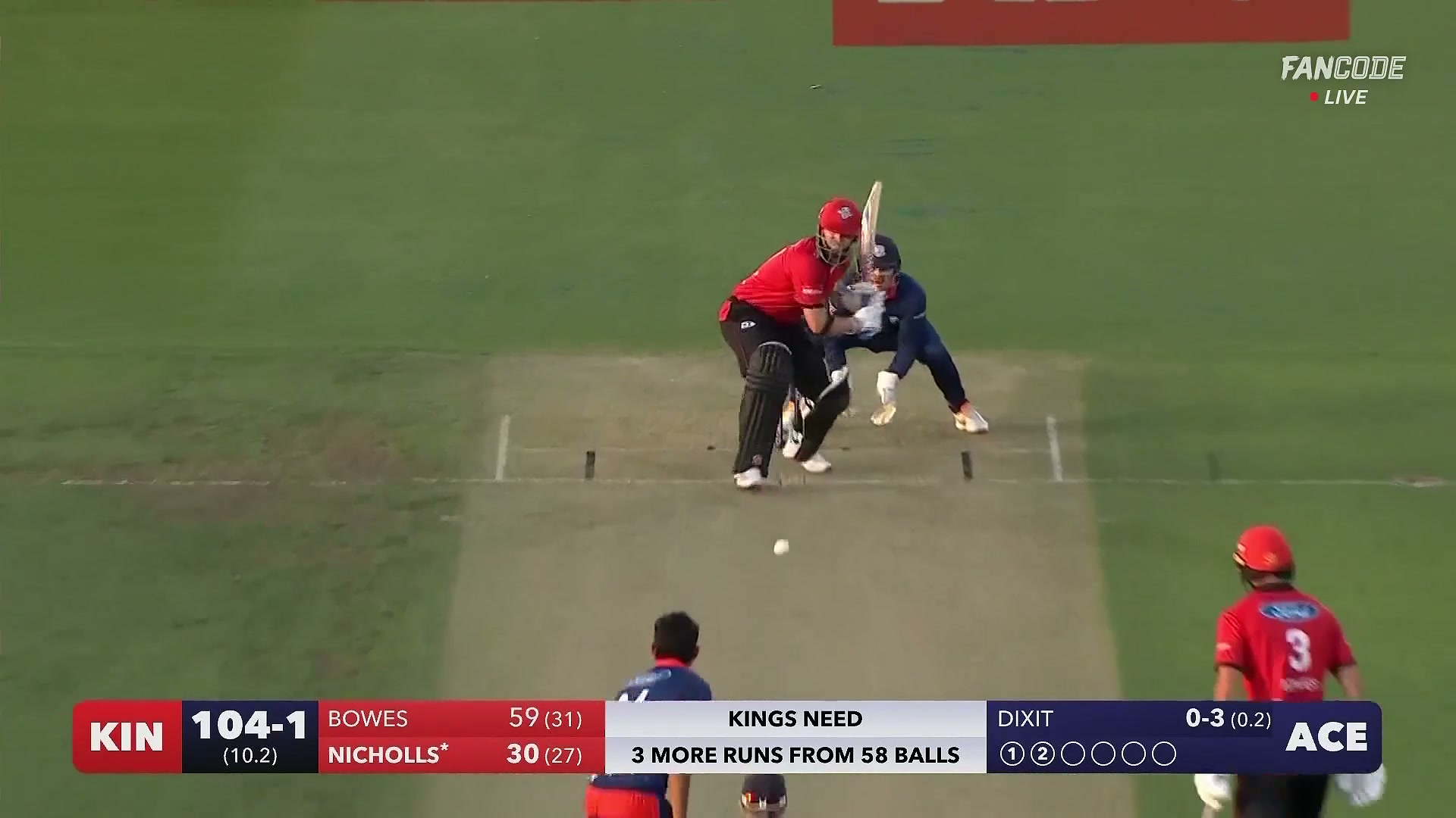 Four! Henry Nicholls Pulls Through Mid Wicket For Winning Boundary