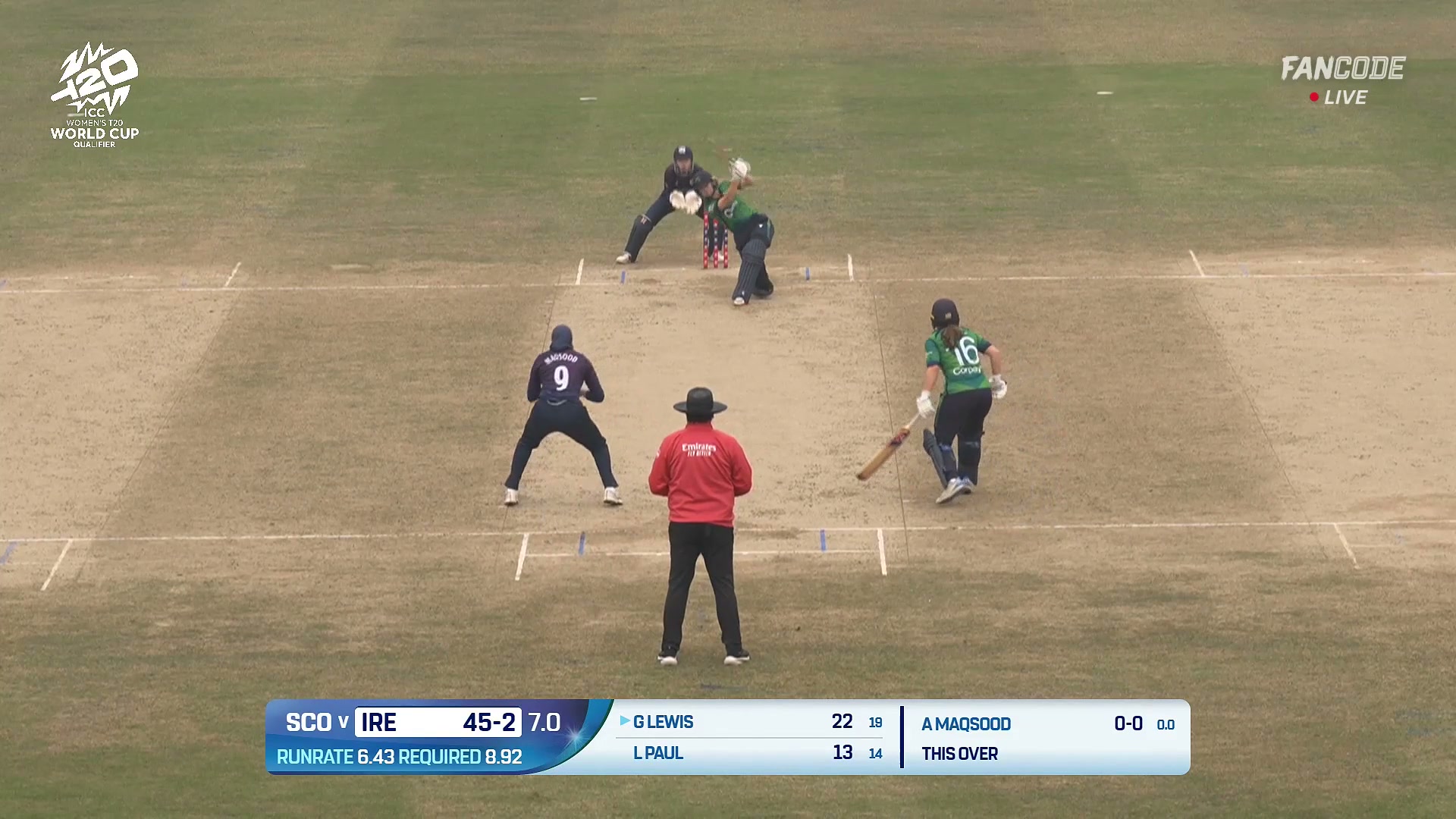 Six! Gaby Lewis Dispatches The Ball All The Way Over Mid Off For A Maximum