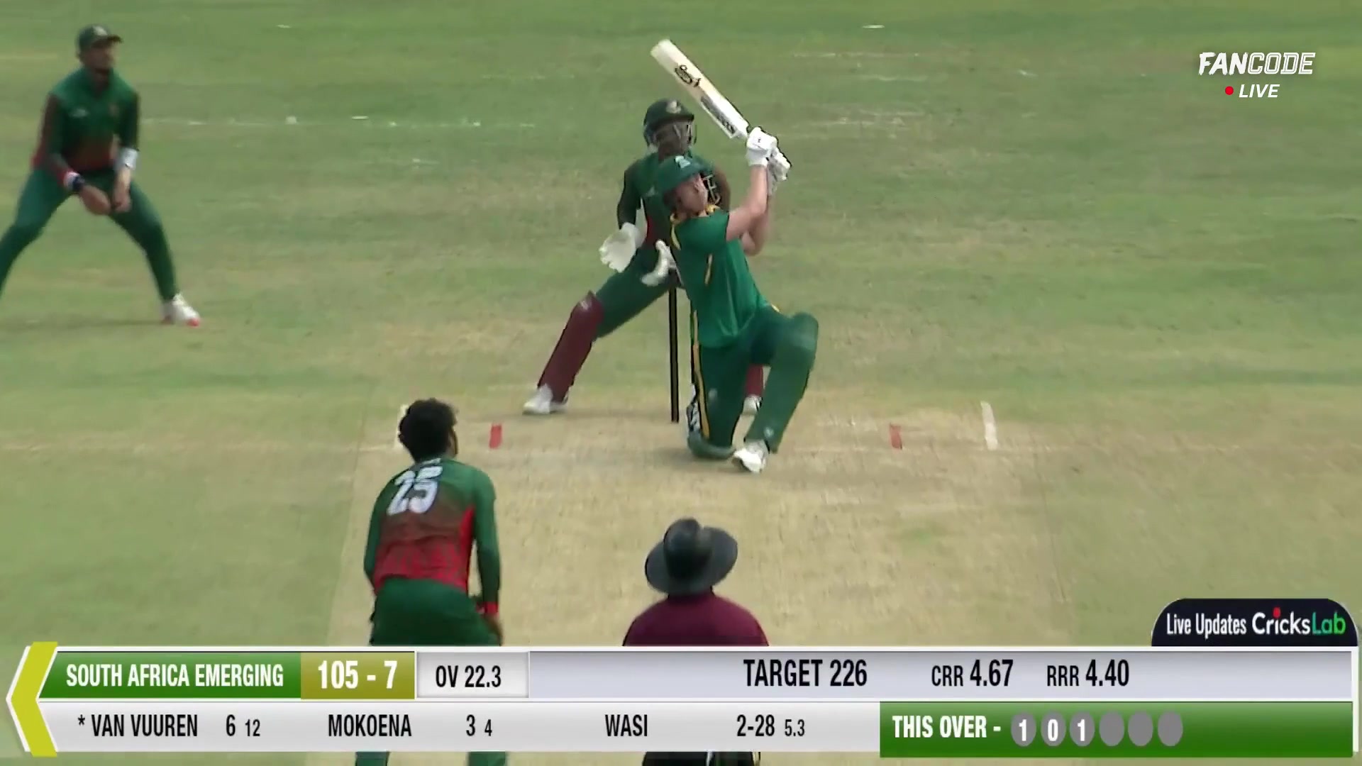 Six! Van Vuuren Tonks It Over Deep Mid-Wicket