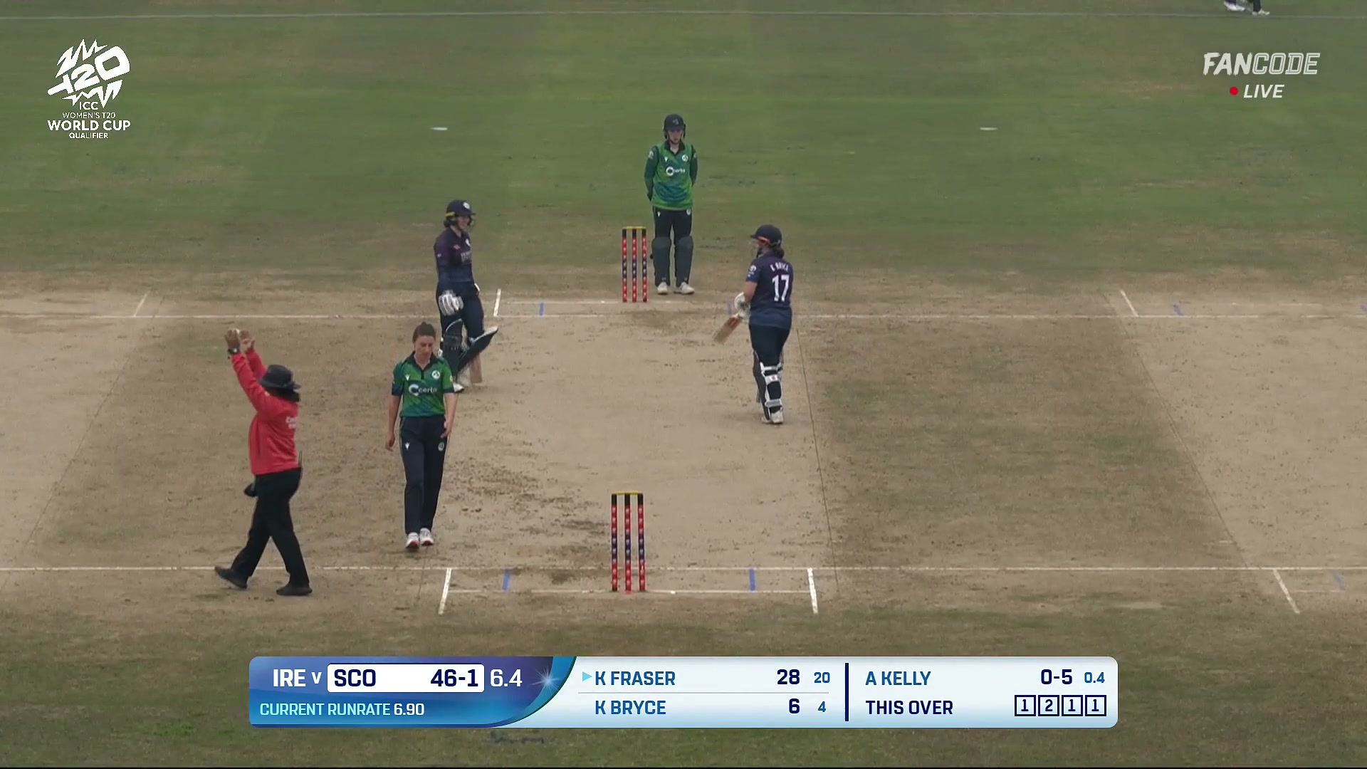 Six! Katherine Fraser Dispatches The Ball All The Way Over Long On For ...