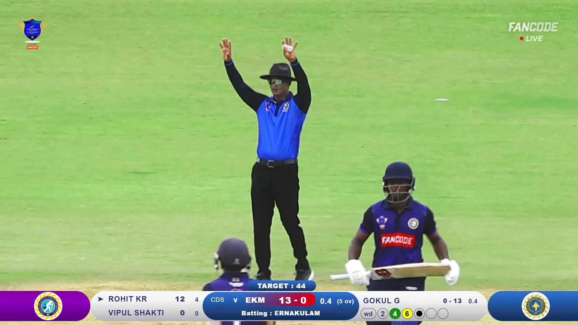 Six! Rohit K R Muscles It Over Mid On And Gets The Reward With A Biggie