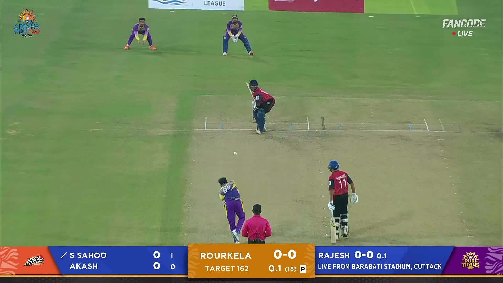 Four! Sambit Kumar Sahoo Gets The Chase Underway With A Stylish Boundary