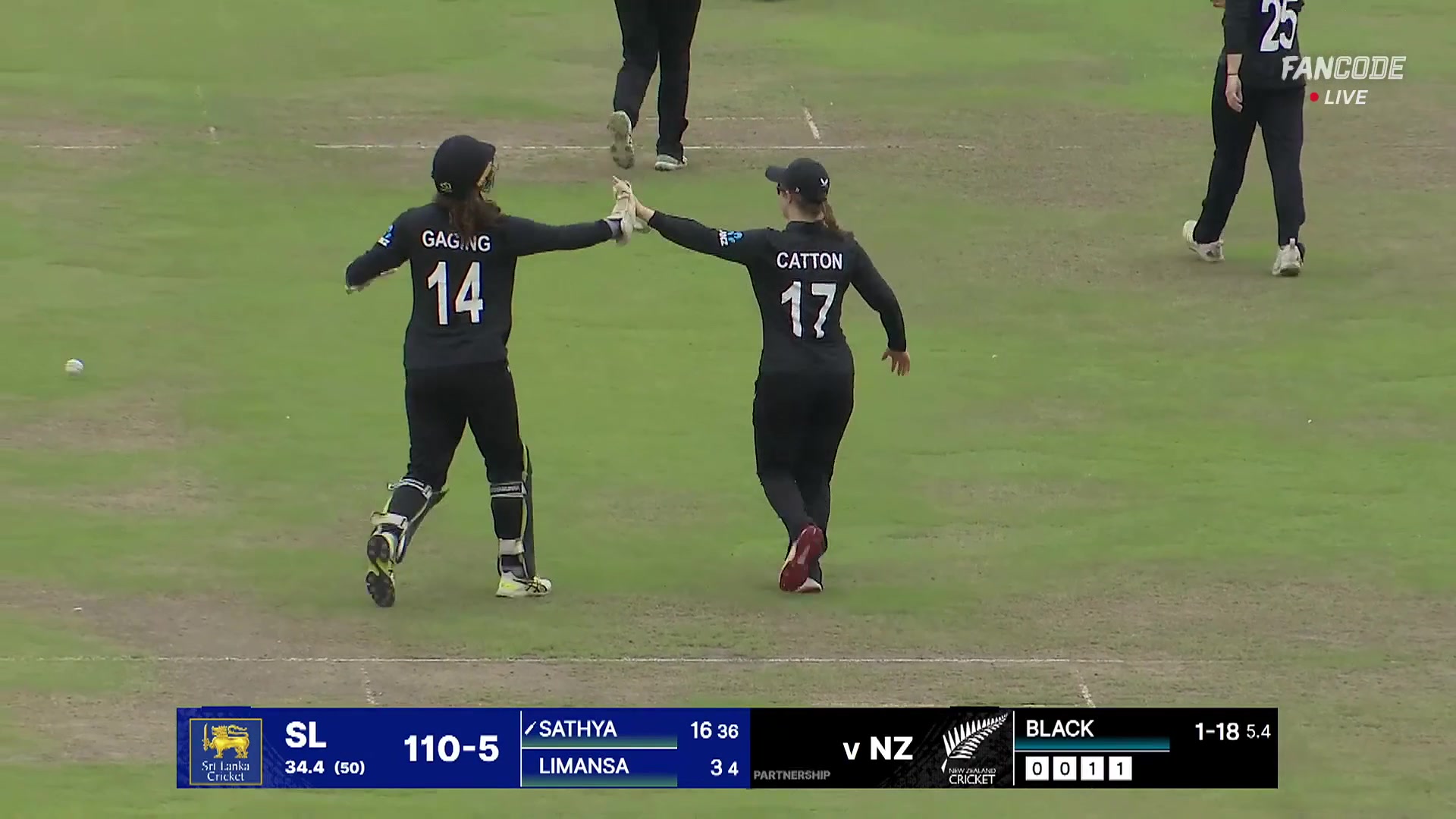 Wicket! Prue Catton Completes A Controlled Catch To Dismiss Sathya ...