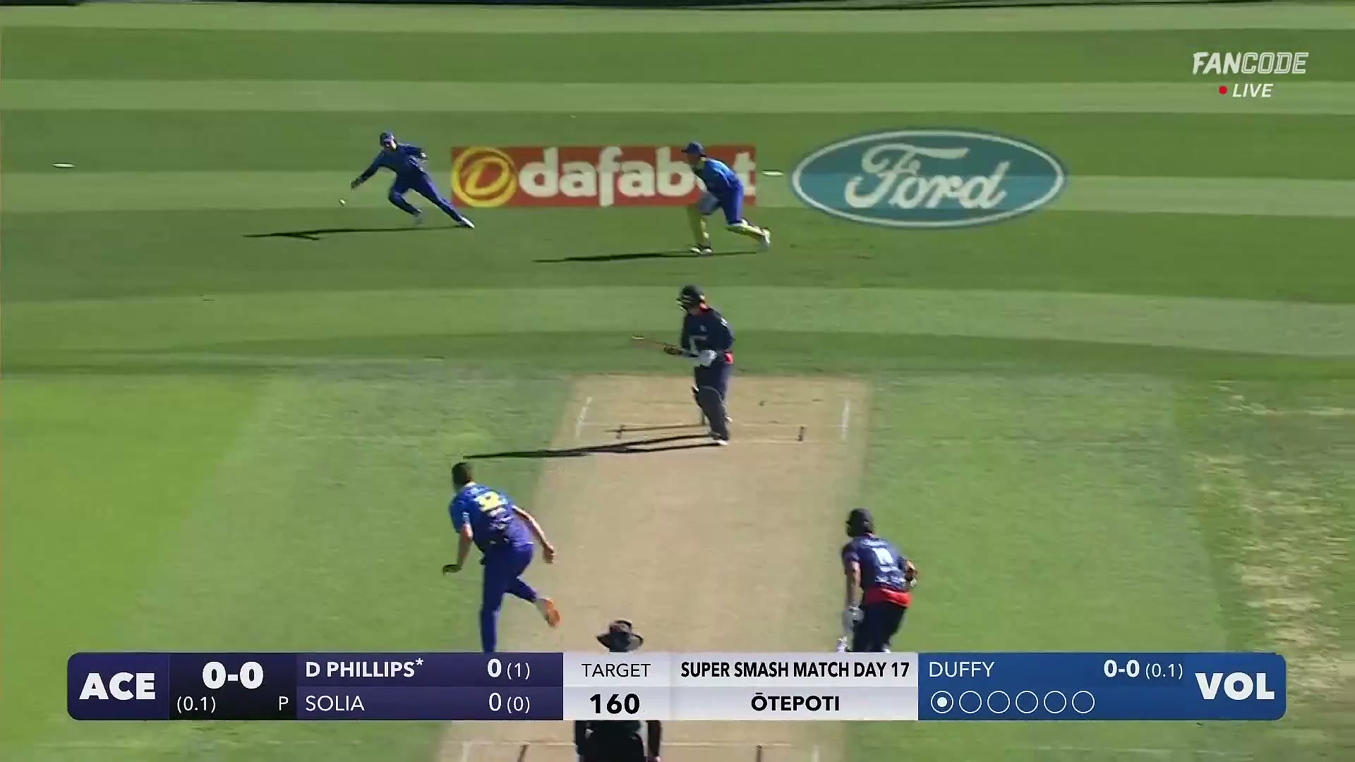 Four! Dale Phillips Gets Thick Edge off Duffy, Ball Runs To Third Man