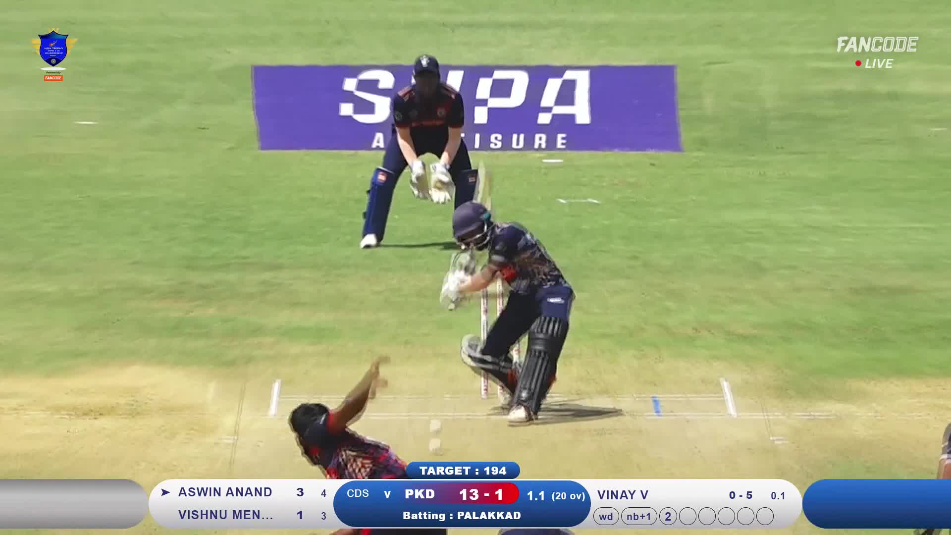 Six! Ashwin Anand Bashes It Over Long-Off For A Biggie