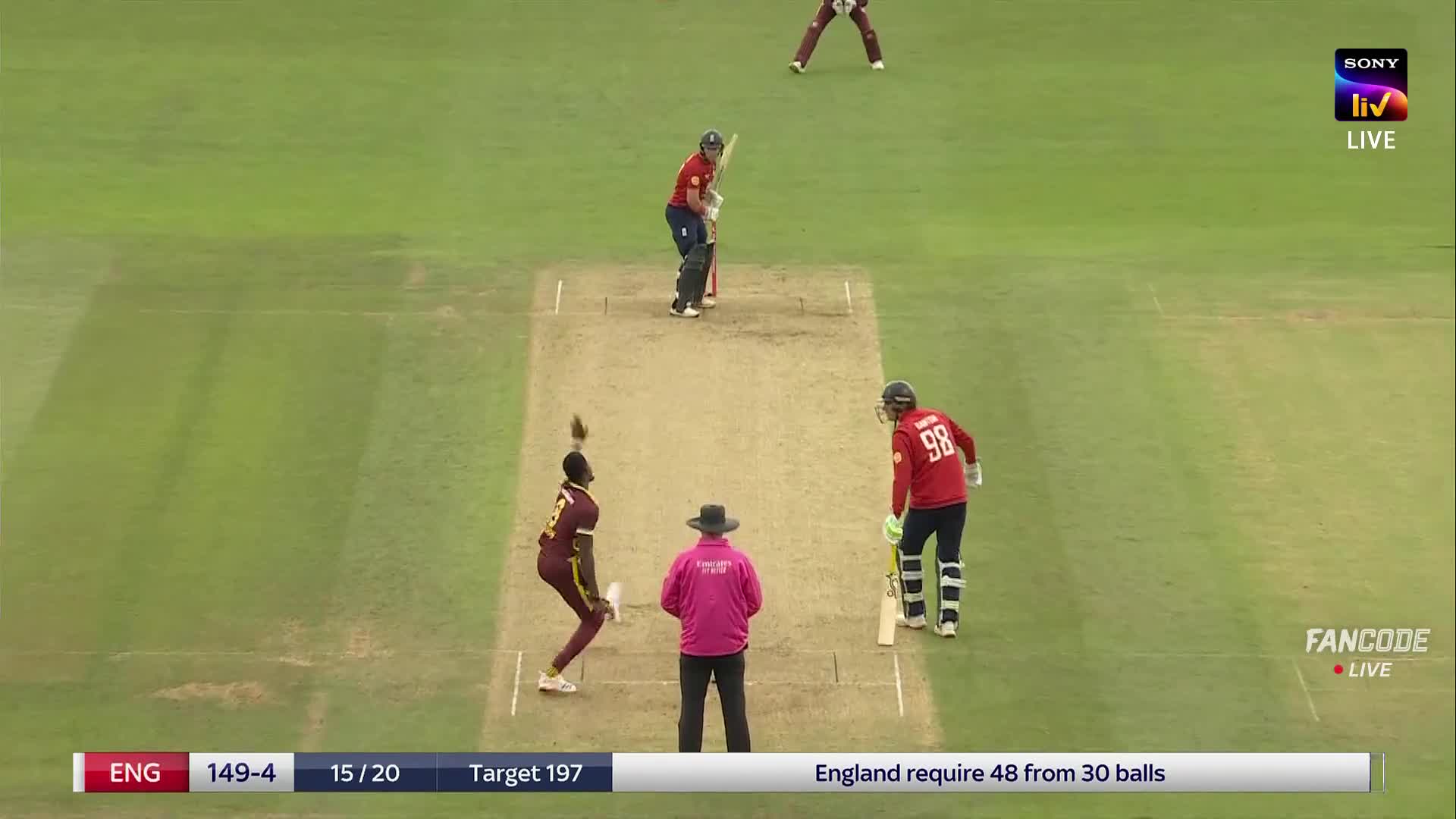 Six! Bethell Whips It Over The Deep Square Leg Boundary