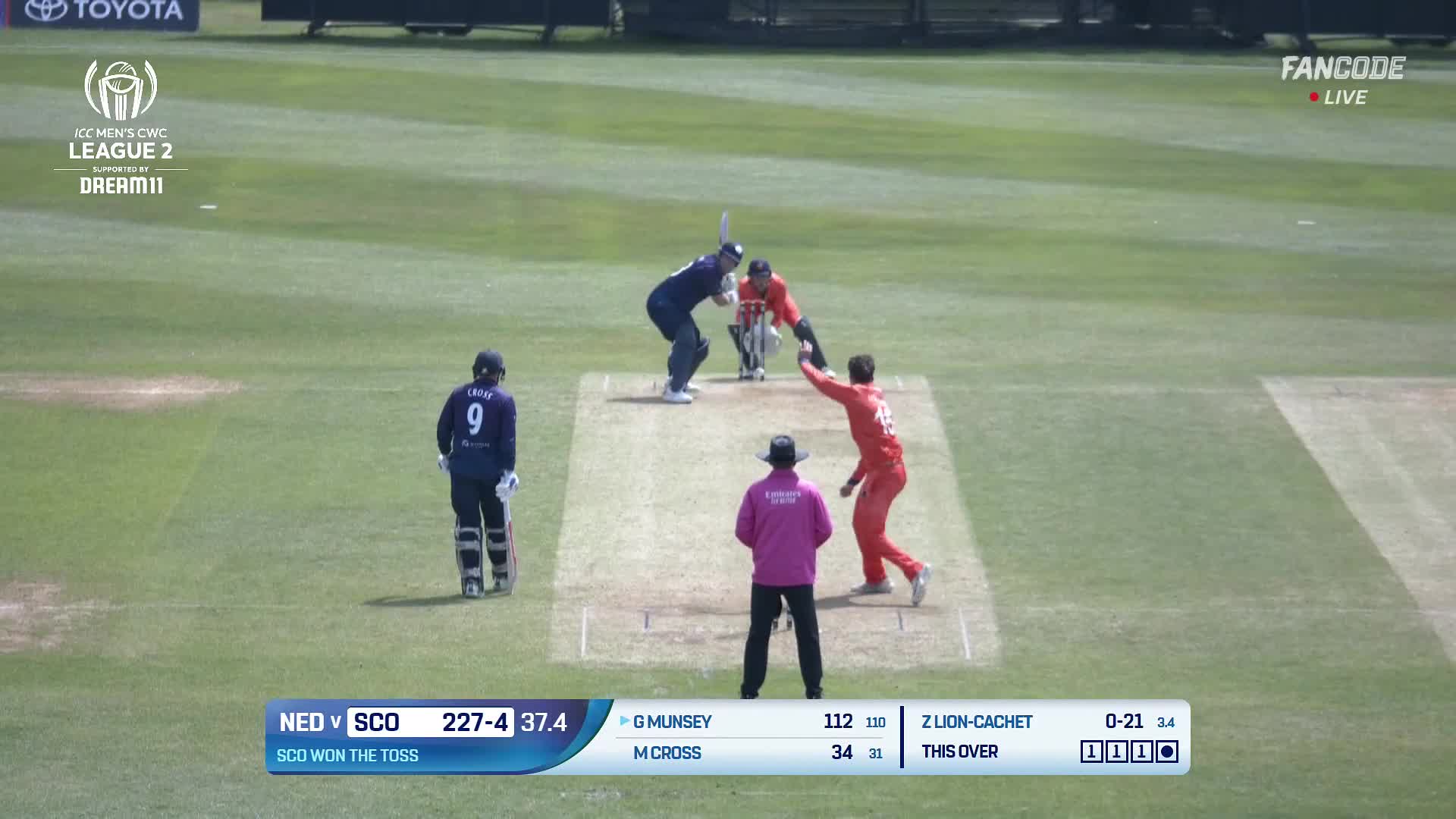 Six! Lofted Drive Straight Down The Ground By Munsey