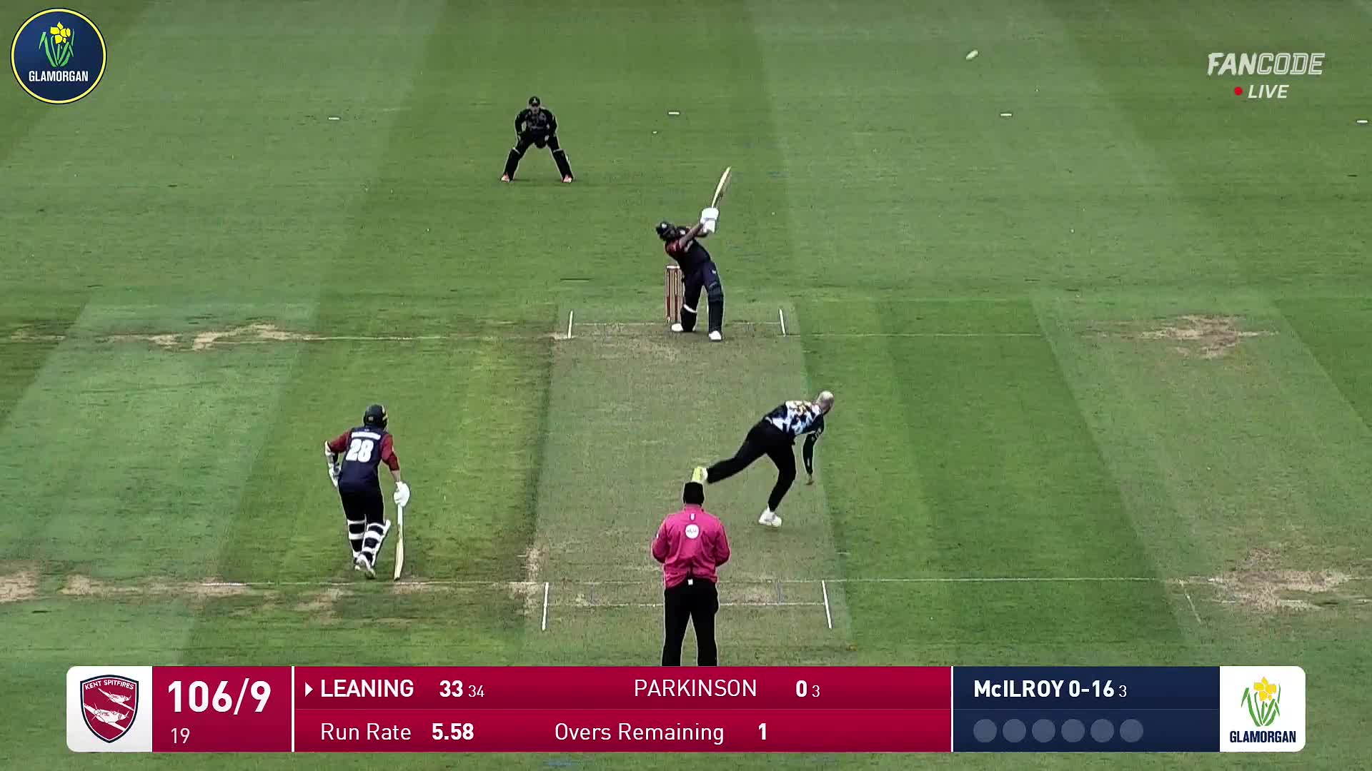 Six! Full Toss And Leaning Sends It Over The Rope For A Maximum