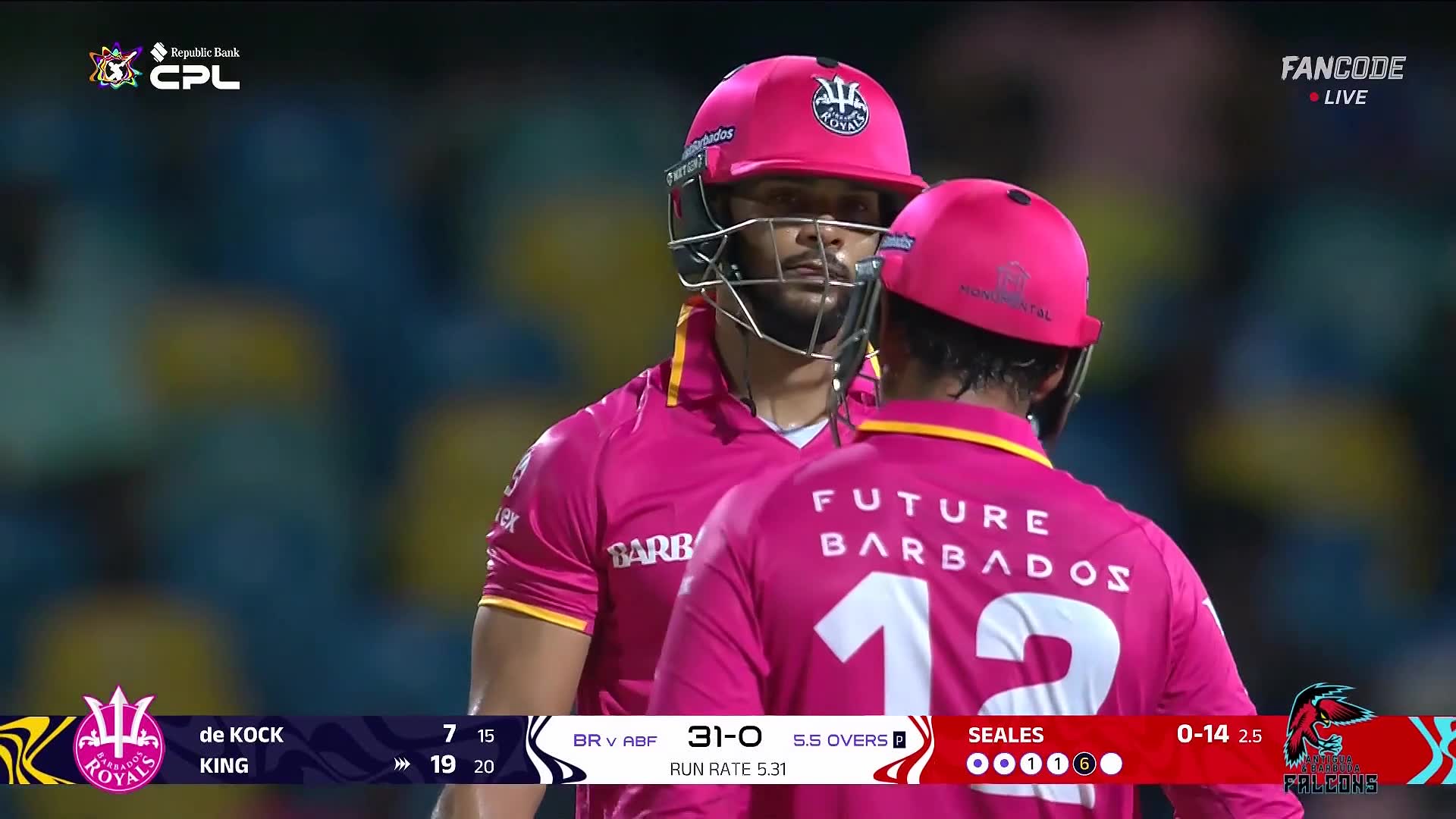 Six! Brandon King Pulls Over Deep Mid-Wicket For A Maximum