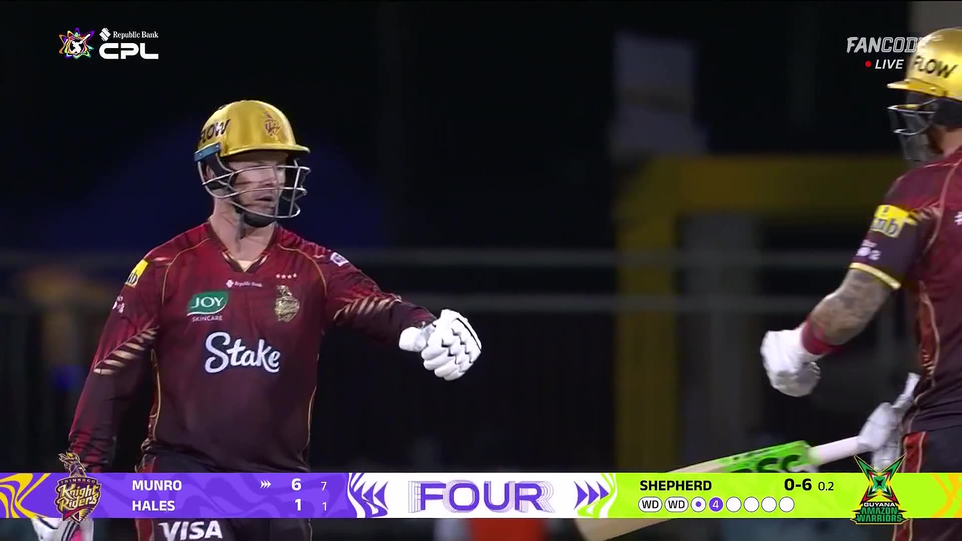 Four! Colin Munro Cuts It Through The Gap For A Boundary