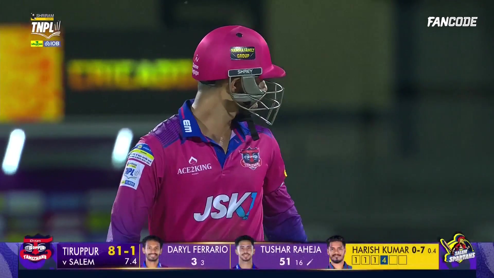 Four! Tushar Raheja Secures His Half Century With A Crisp Boundary