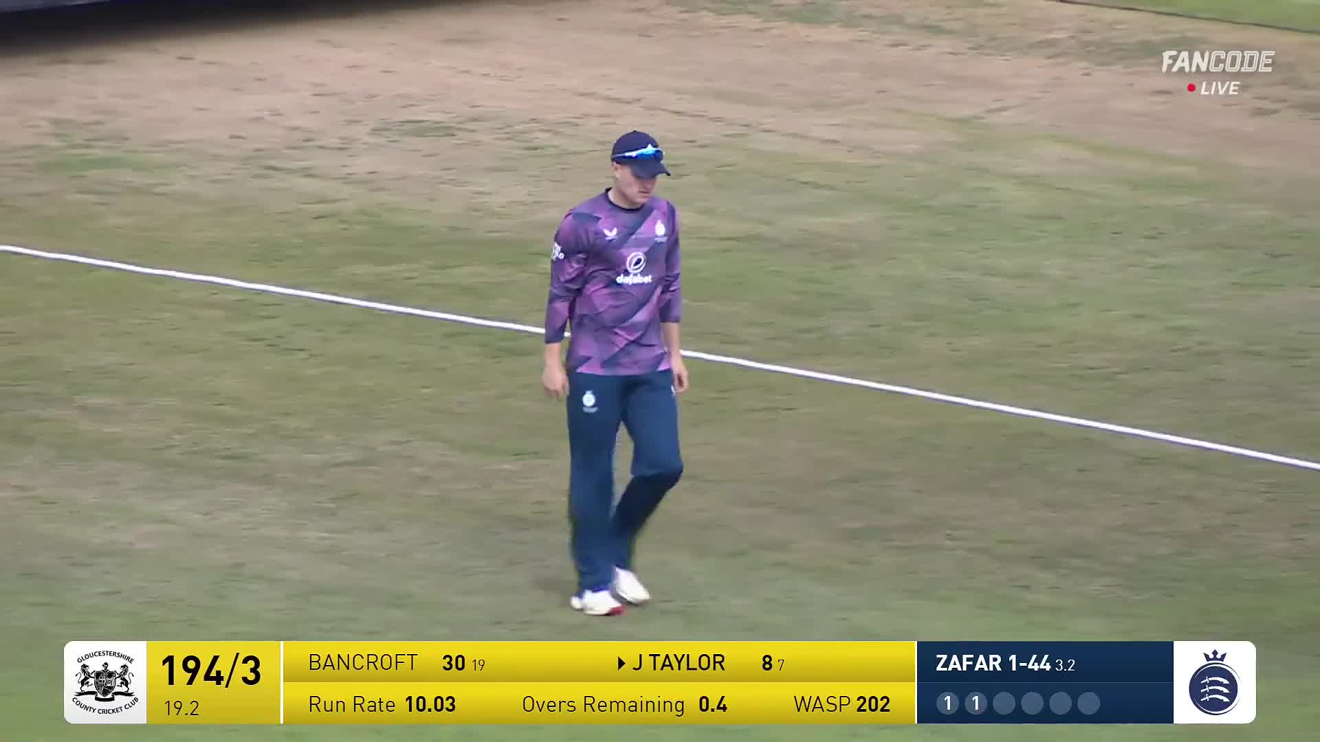 Wicket! Ben Geddes Takes An Easy Catch, Jack Taylor Dismisses