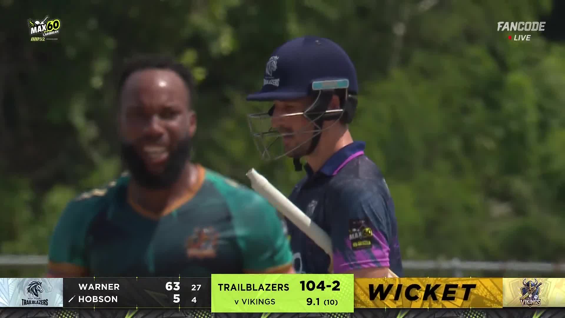 Wicket! Conroy Wright Takes A Catch, Nick Hobson Departs