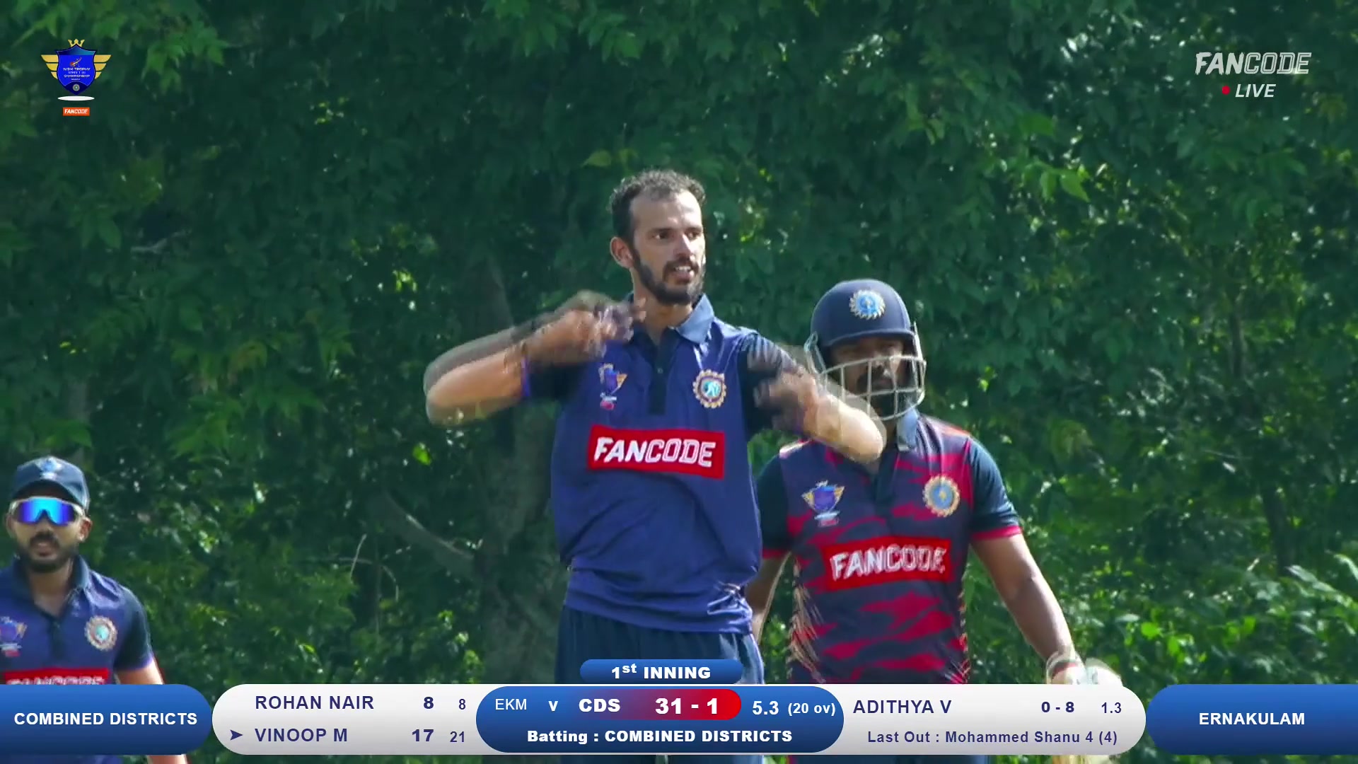 Wicket! Anandhu Sunil Takes An Easy Catch To Get Rid Of Vinoop Manoharan