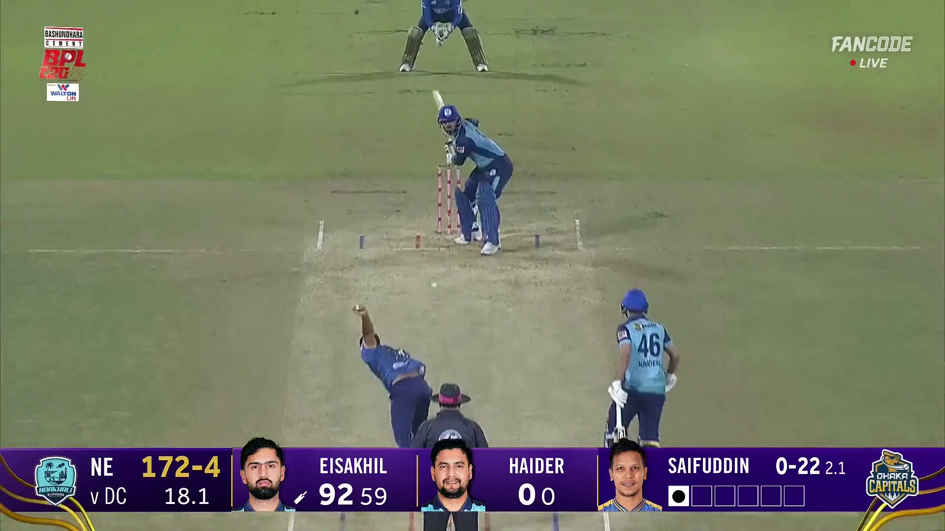 Wicket! Hassan Eisakhil Departs After A Stellar Knock