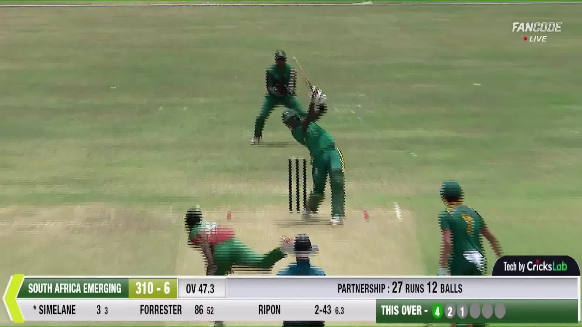 Six! Andile Simelane Smacks It Straight Down The Ground