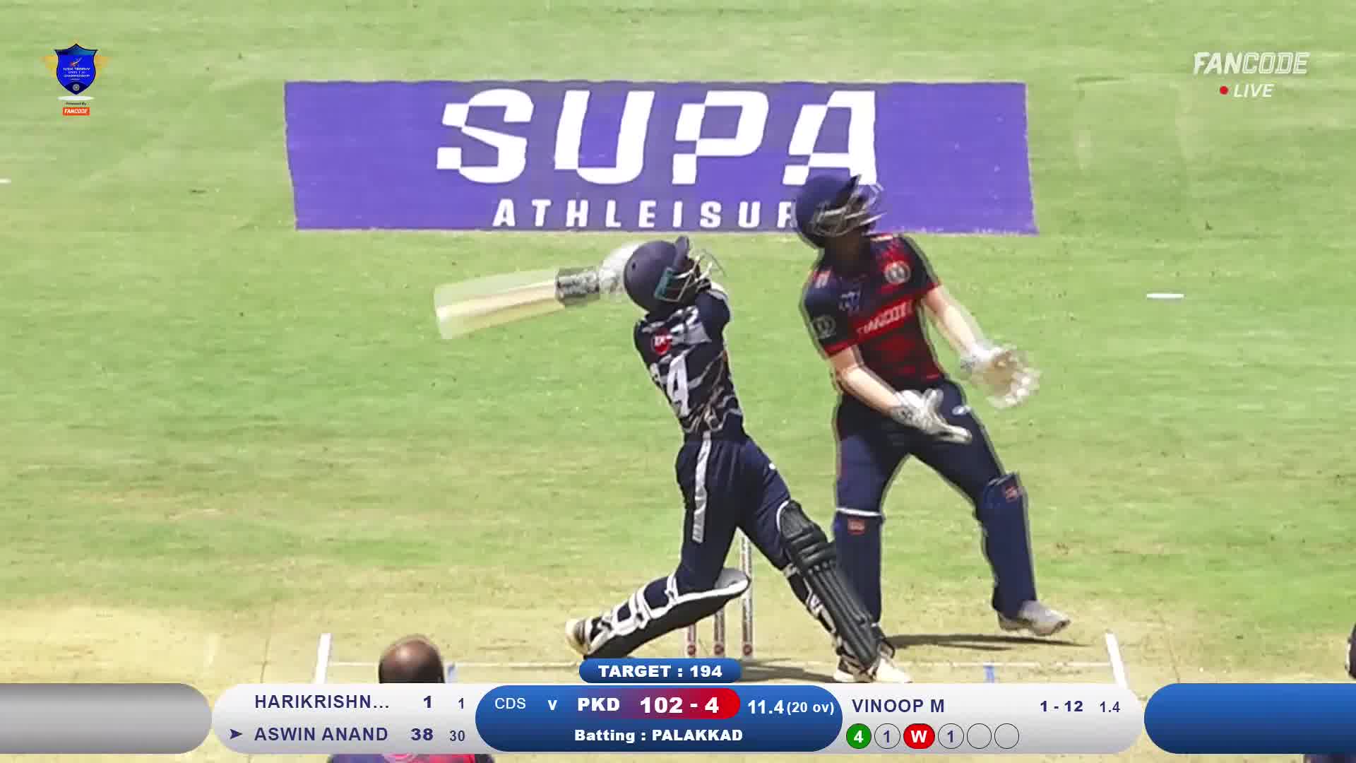 Wicket! Ashwin Anand Gives A Simple Catch To Anuraj J S On Mid-On And ...