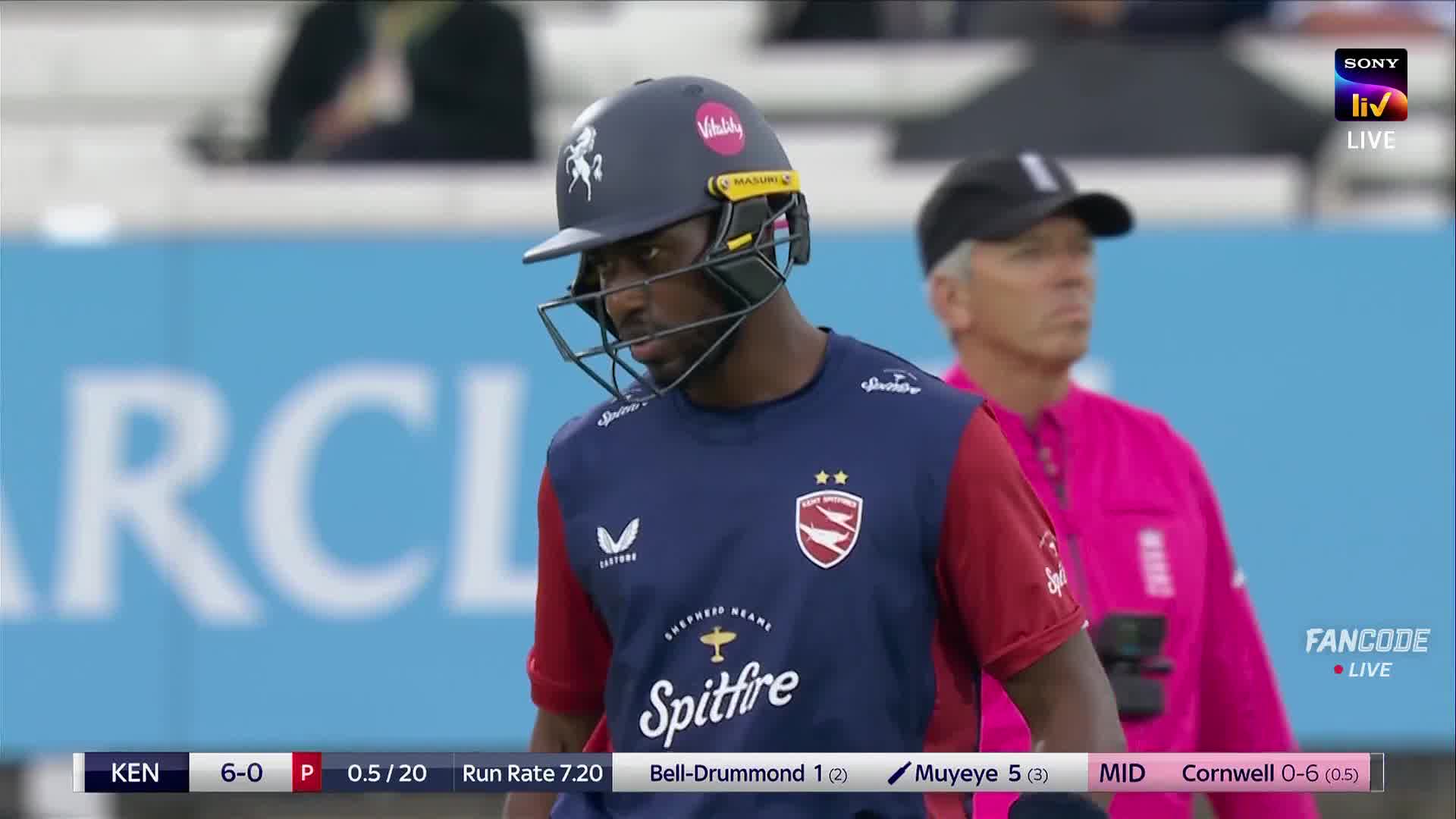 Four! Tawanda Muyeye Hits The First Boundary Of The Match