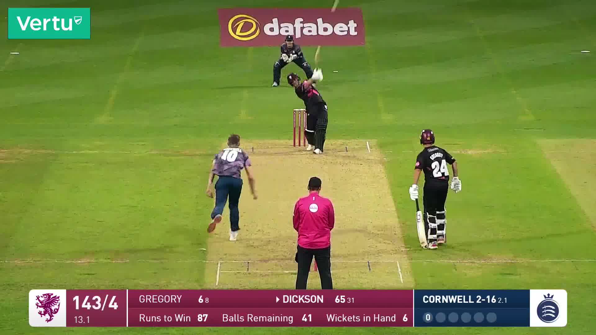 Six! Sean Dickson Lifts It Over Mid On With Ease