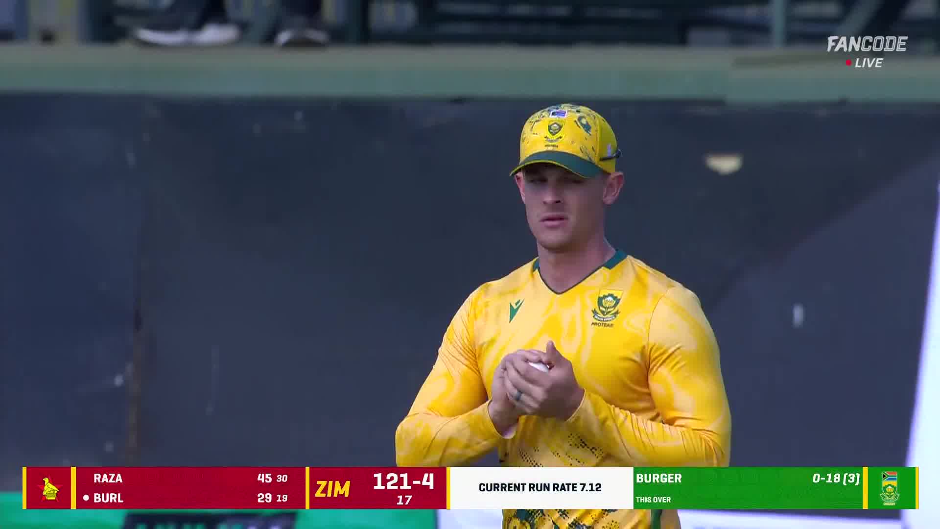 Wicket! Rubin Hermann Takes An Comfortable Catch To Get Rid Of Ryan Burl