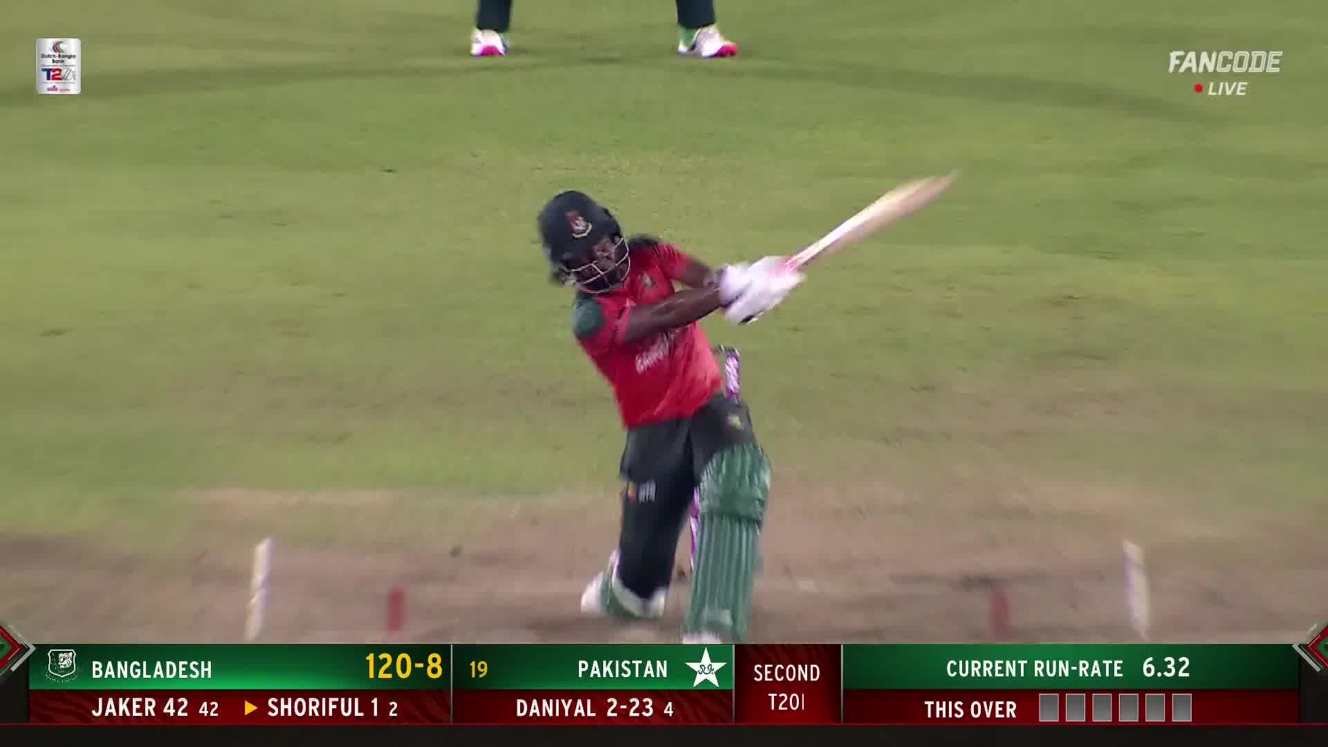 Six! Jaker Ali Sizes It Up And Pumps It Over Deep Mid-Wicket For A Six