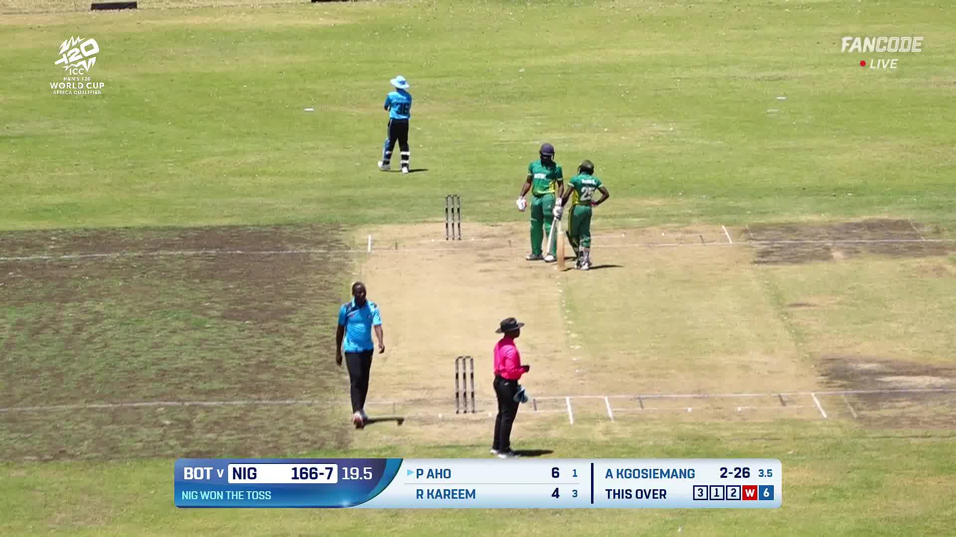 Six! Peter Aho Hammered That Over Deep Mid Wicket For A Biggie