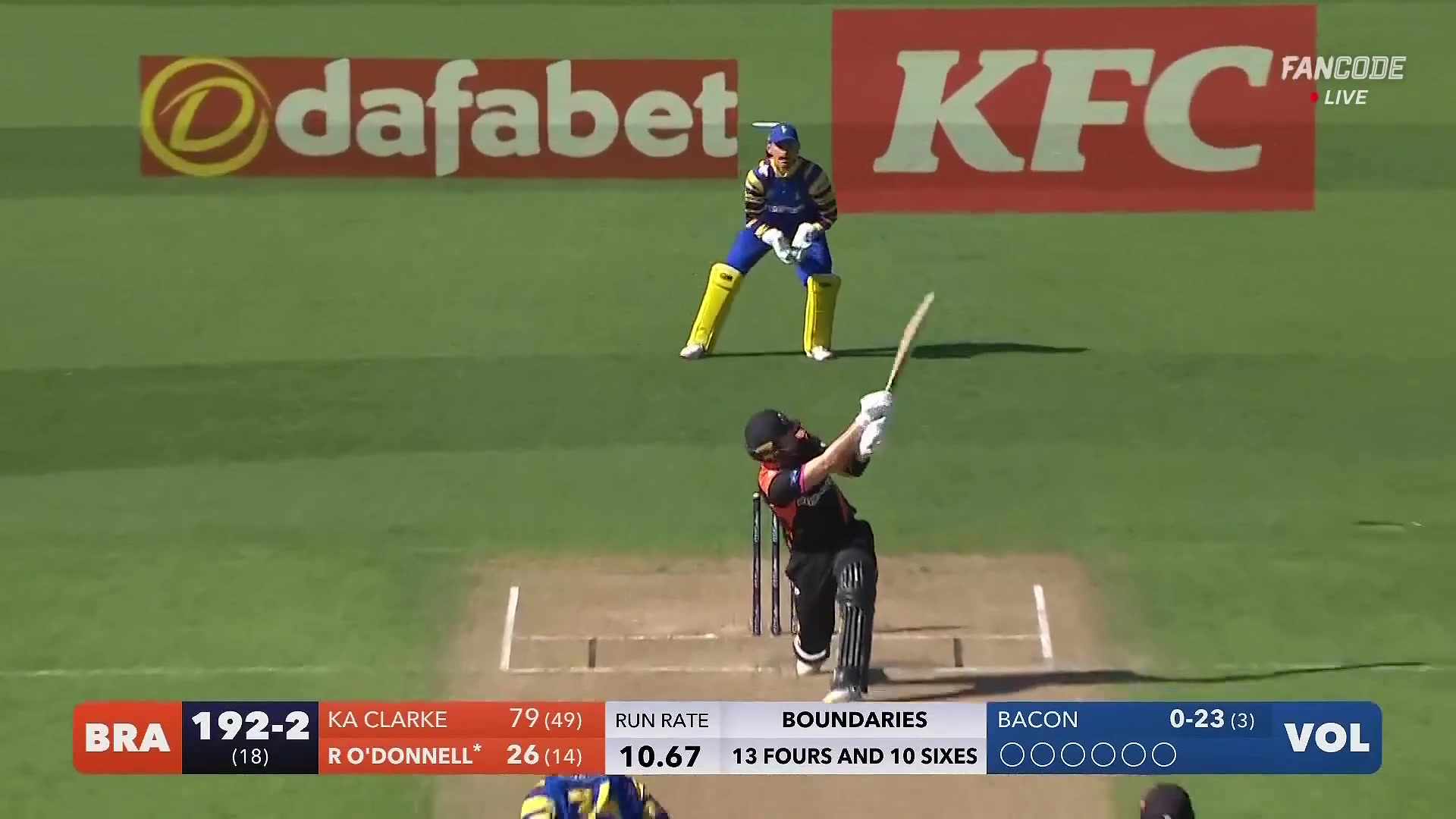 Six! Robert O'Donnell Cracks It Over Square Leg For Maximum