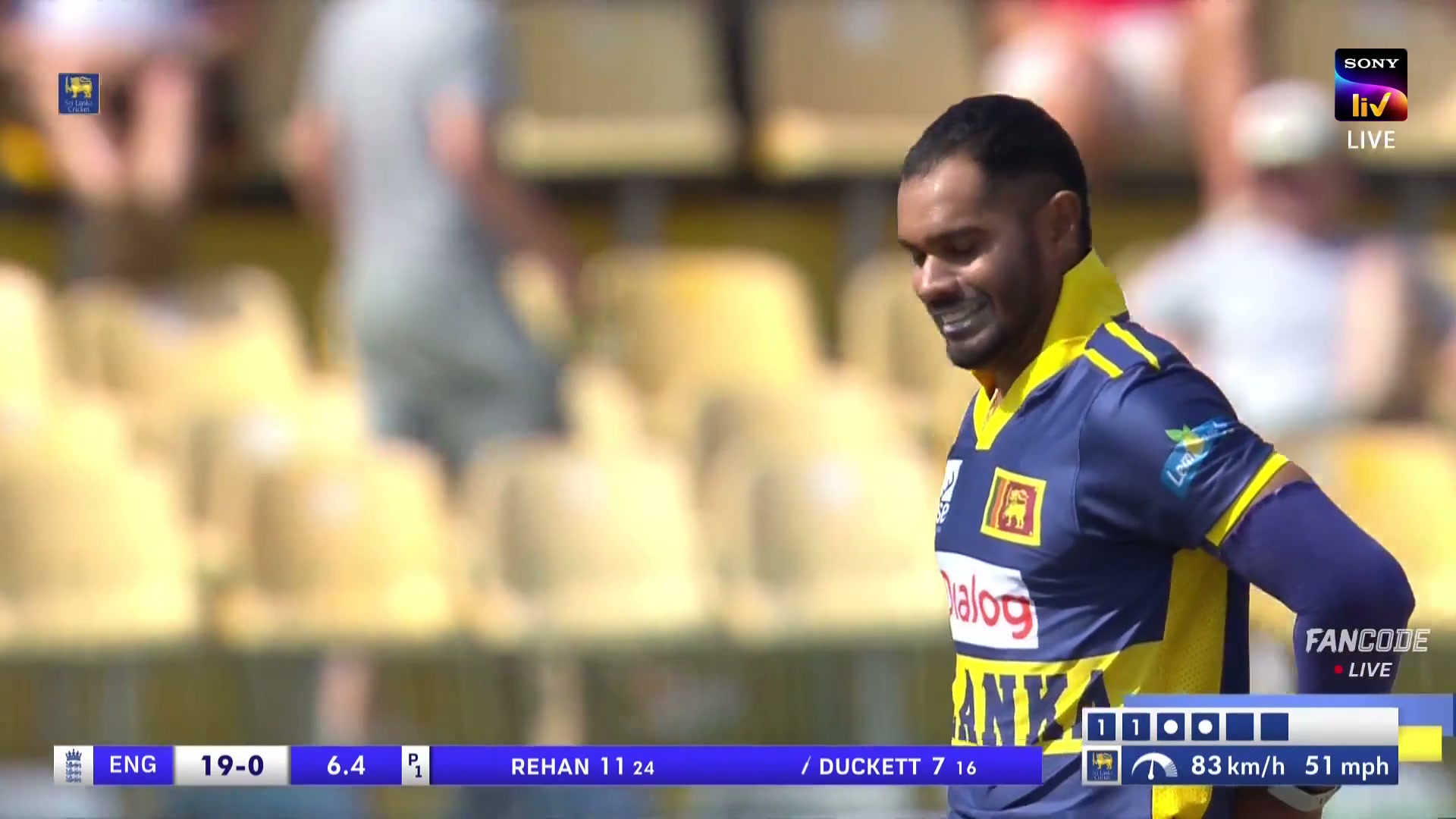 Wicket! Ben Duckett Reverse Sweeps It Straight Into Dunith Wellalage's ...