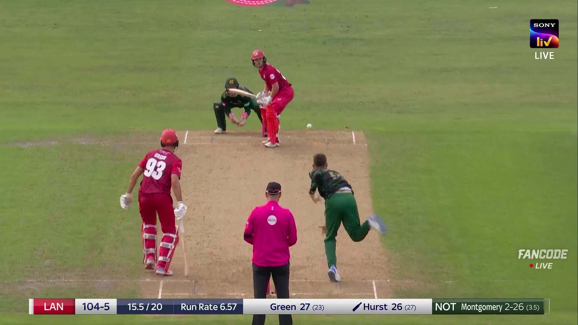 Six! Matthew Hurst Hits It Over Long On For A Maximum