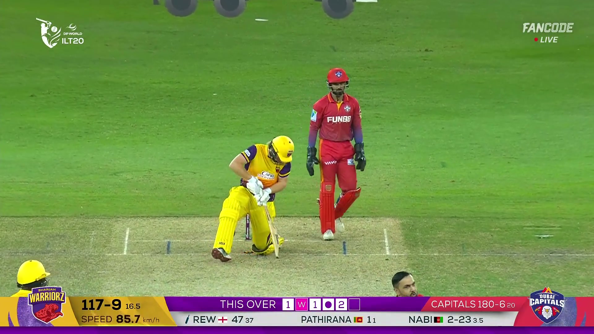 Wicket! Clever Bowling From Mohammad Nabi Sends James Rew Packing ...