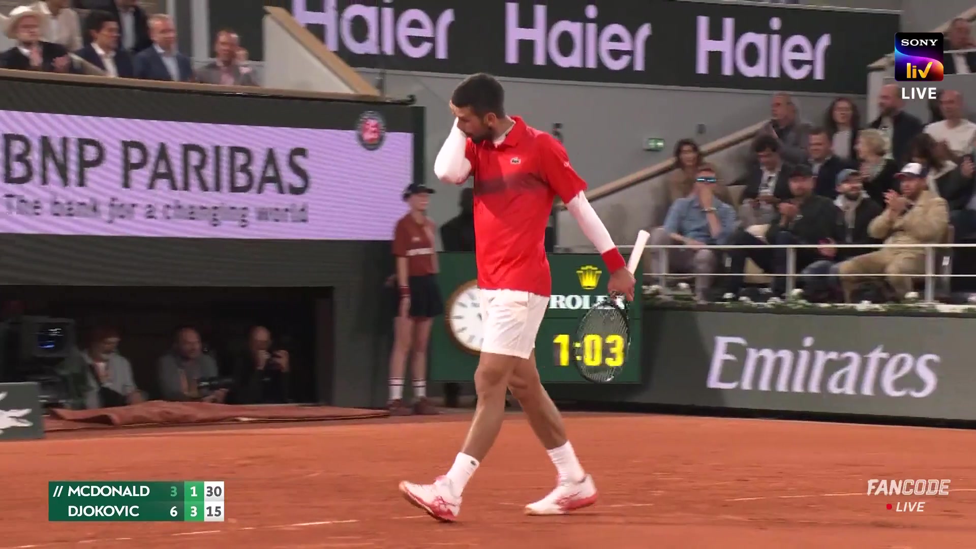 Drop Shot! Djokovic Executes A Delicate Drop To Win The Point