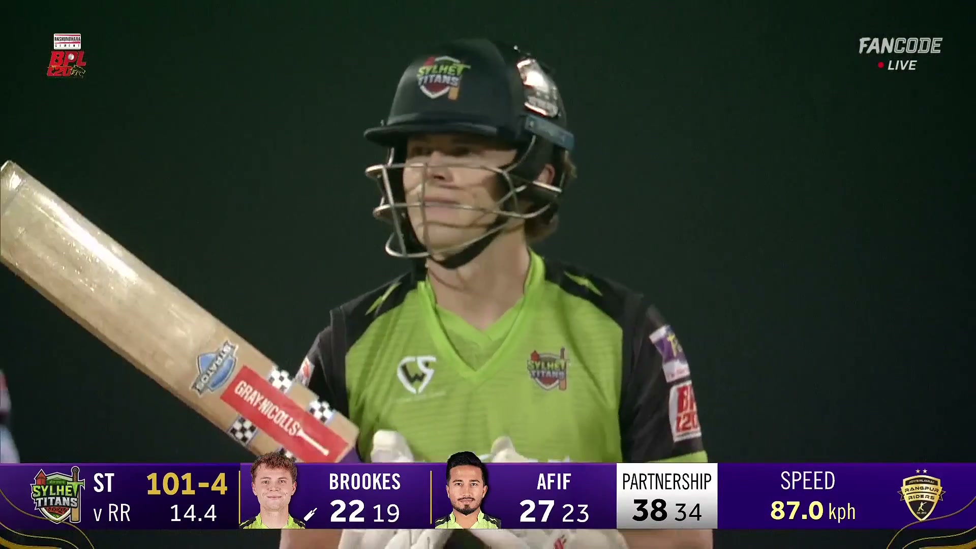 Six! Ethan Brookes Crouches Down And Slog Sweeps Effortlessly For Half ...