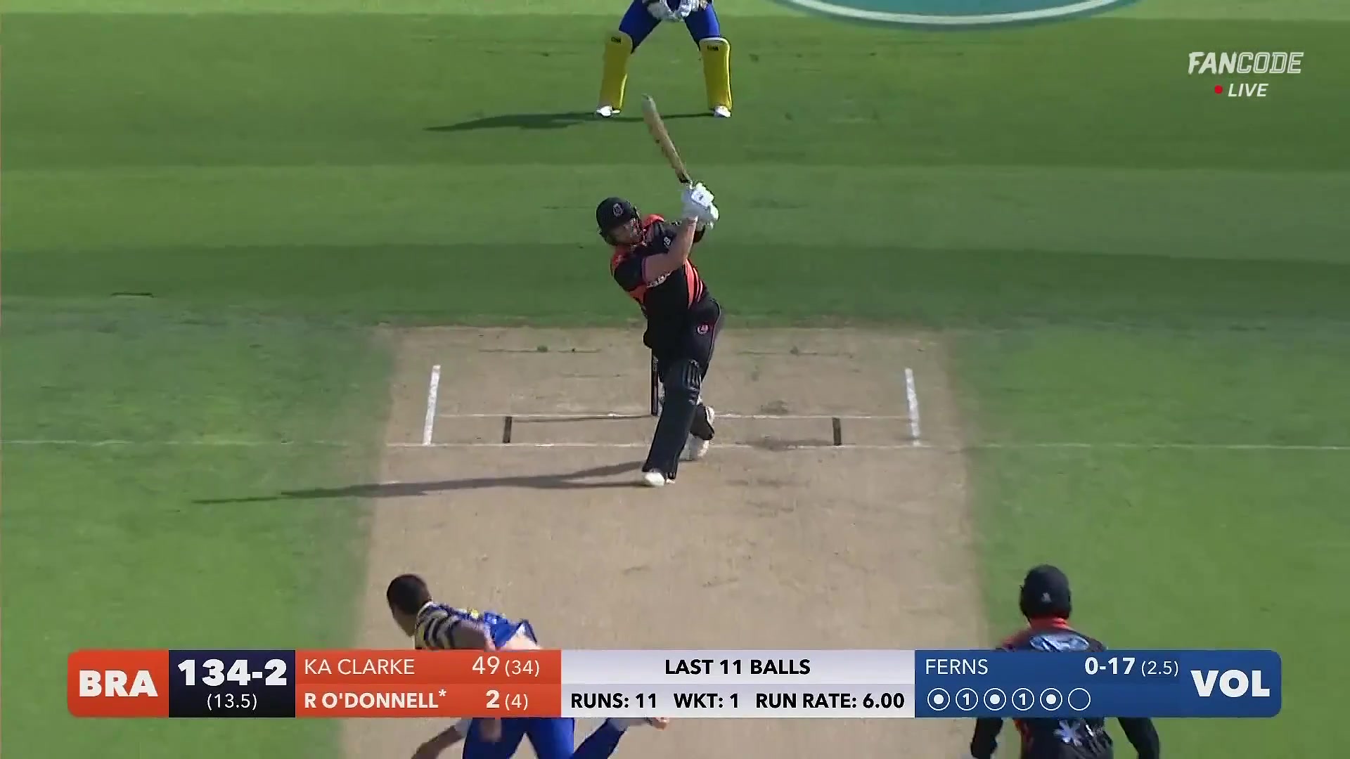 Six! Robert O'Donnell Blasts It Over Mid-Wicket For Maximum
