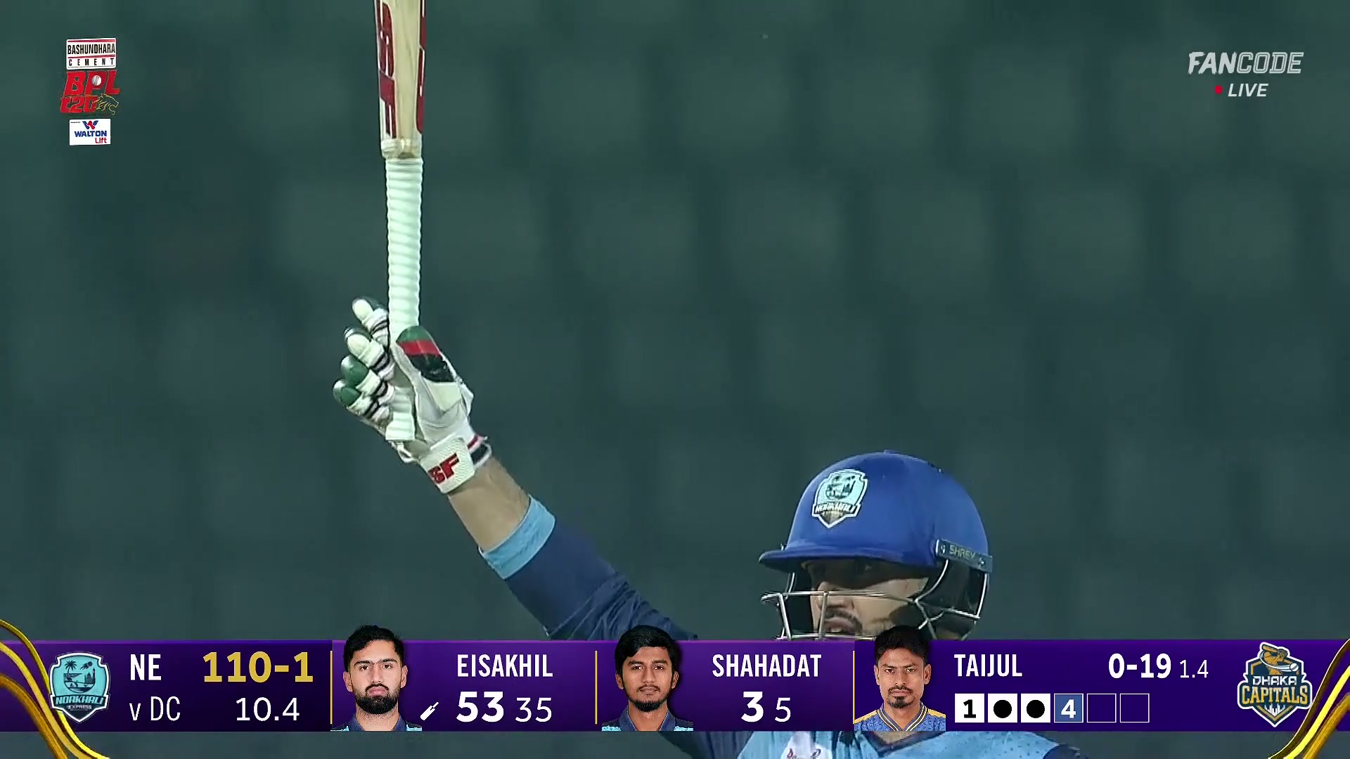 Fifty! Hassan Eisakhil Lights Up The Innings With A Classy Half-Century