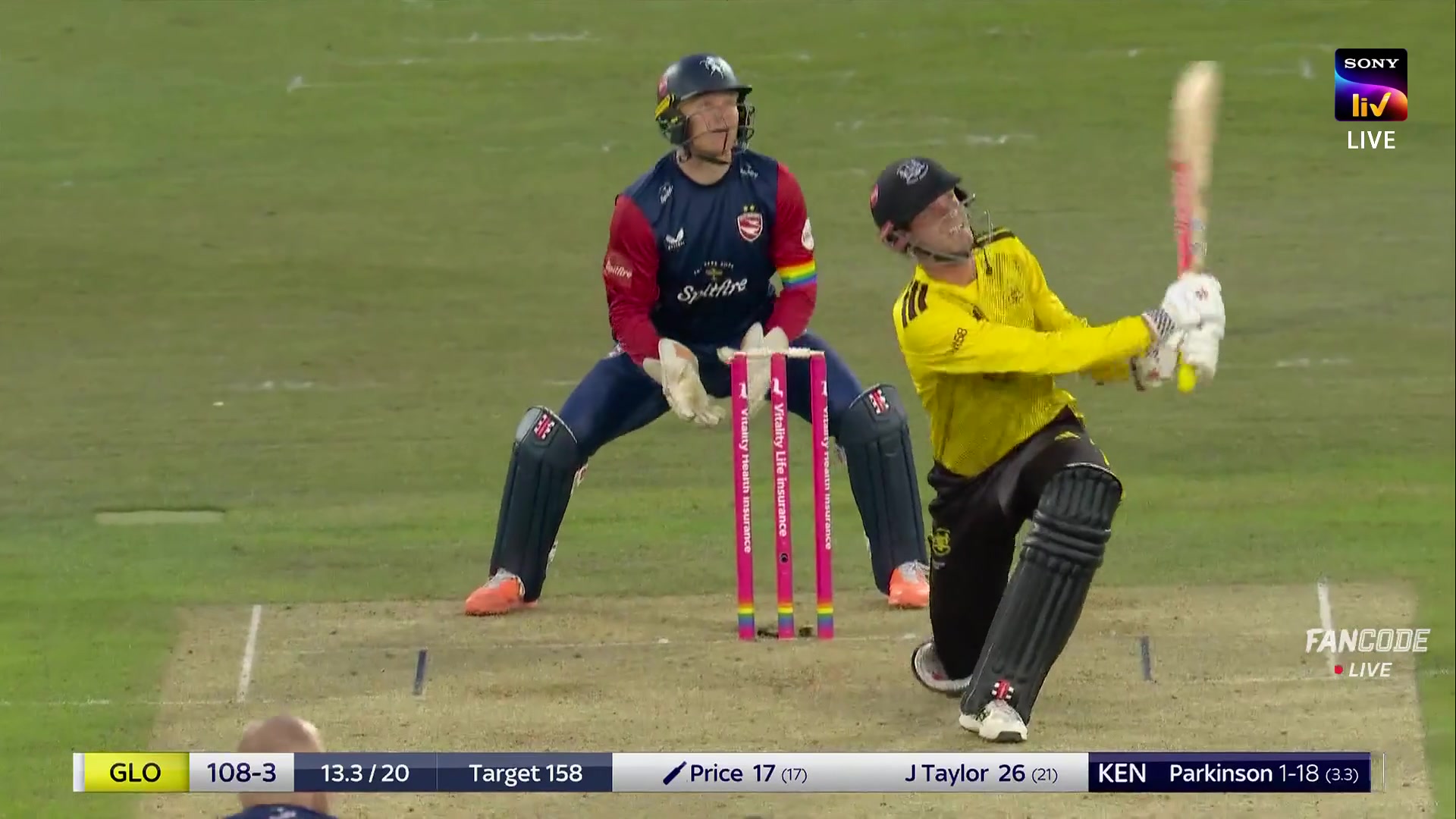 Six! Oliver Price Belts It Into The Stands For A Maximum