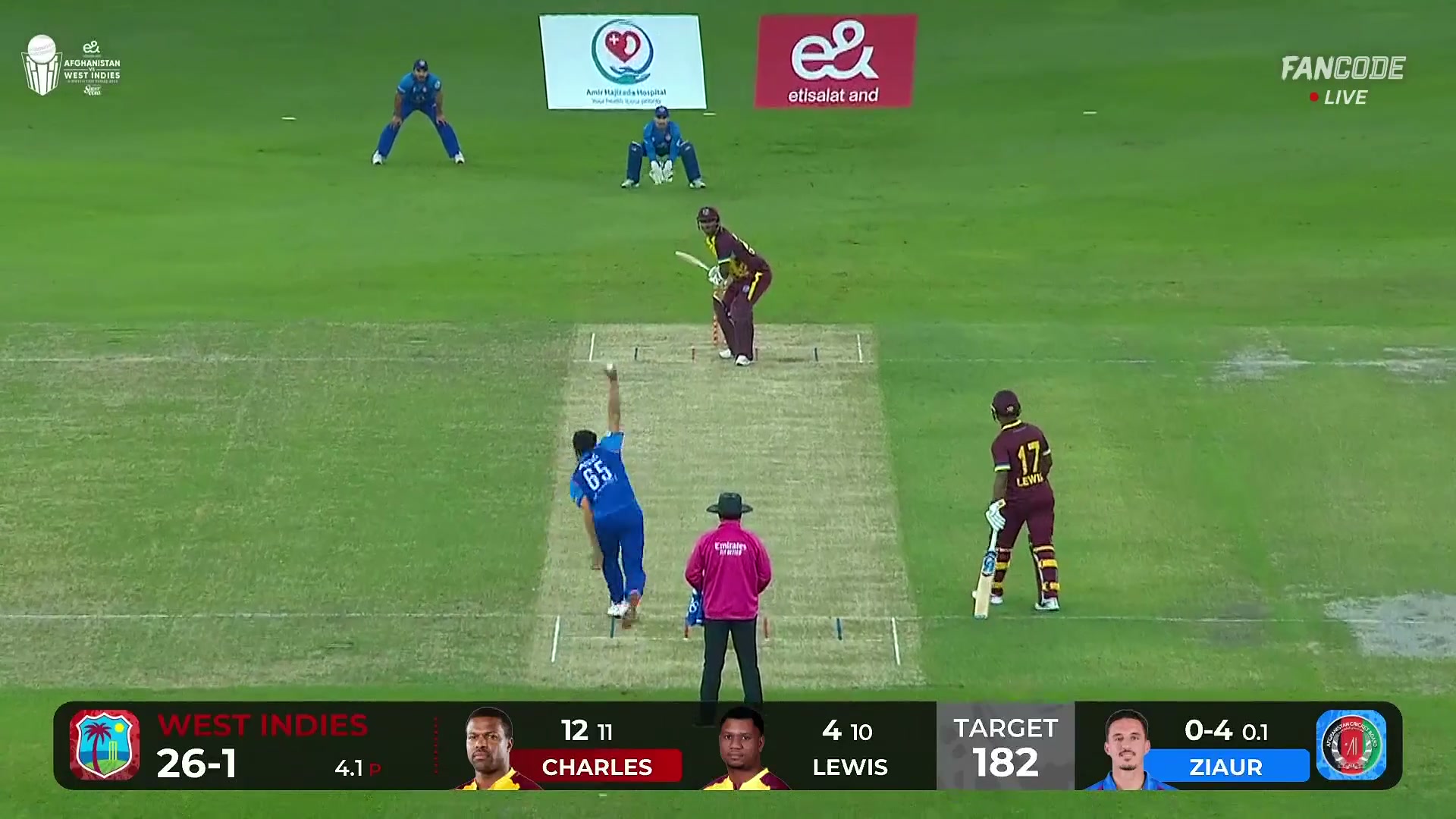 Six! Johnson Charles Sends It Racing Over Deep Square For A Maximum