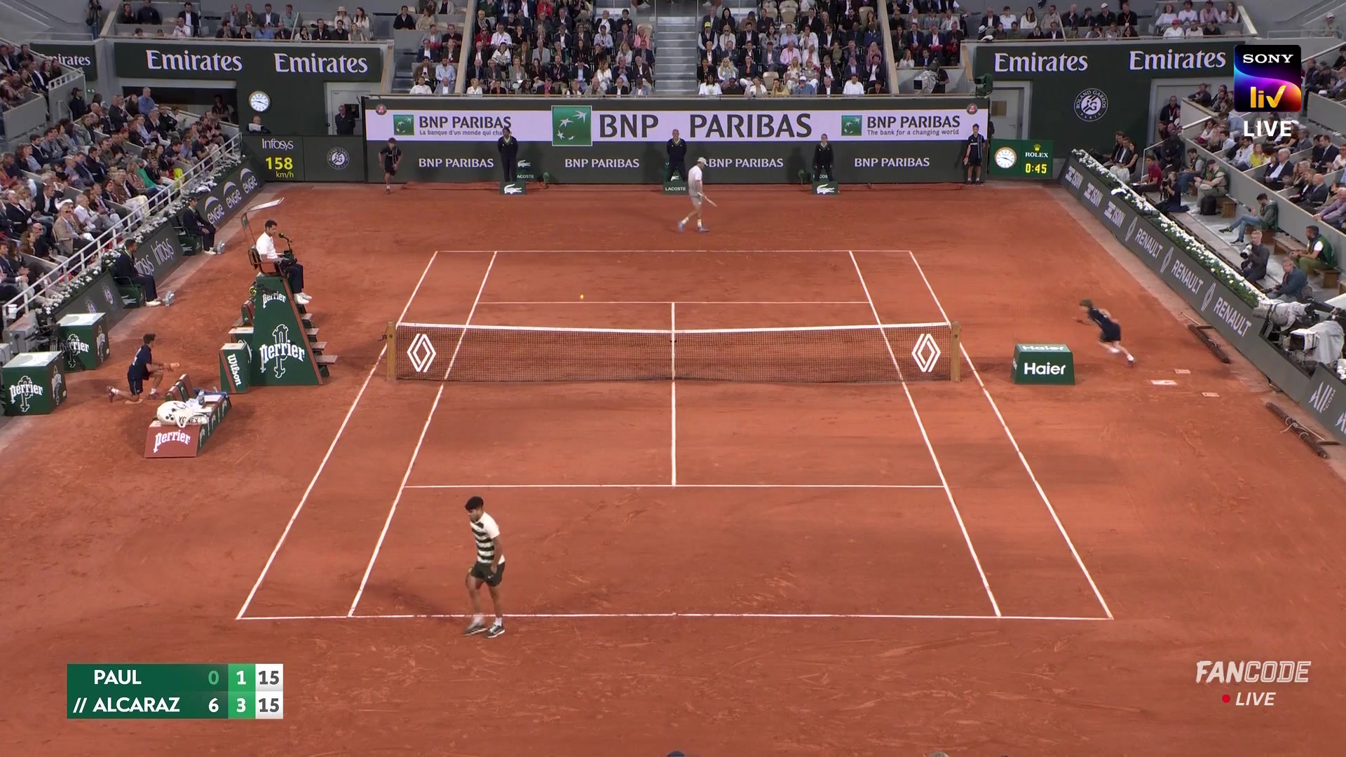 Drop Shot! Alcaraz Surprises Paul With A Clever Drop Shot