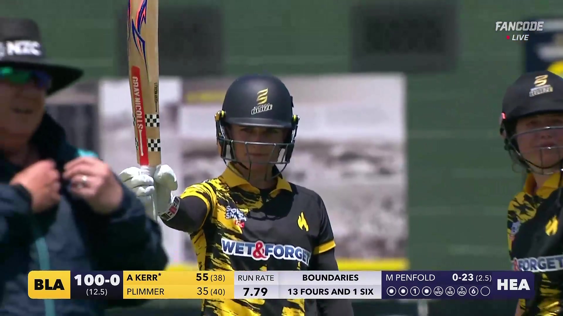Fifty! Amelia Kerr Brings Up Her Half-Century With A Maximum